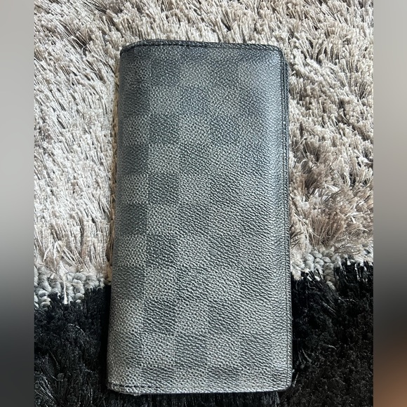 Louis Vuitton | Bags | Louis Vuitton Lv Authentic Graphite Damier Long ...